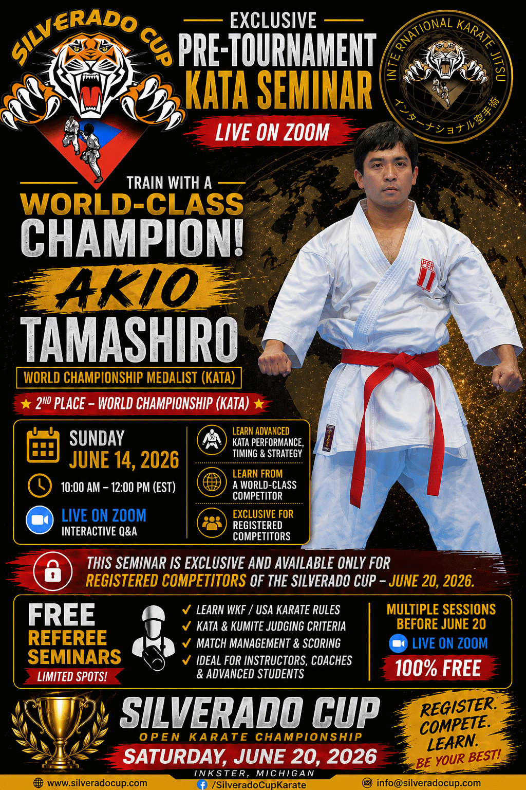 Silverado Cup Kata Seminar 2026 | Train with Akio Tamashiro (World ...